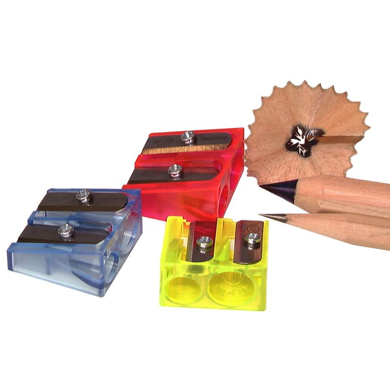 Kum 301.02.21 2-Hole Steel Blade Rectangular Pencil Sharpeners Without ...