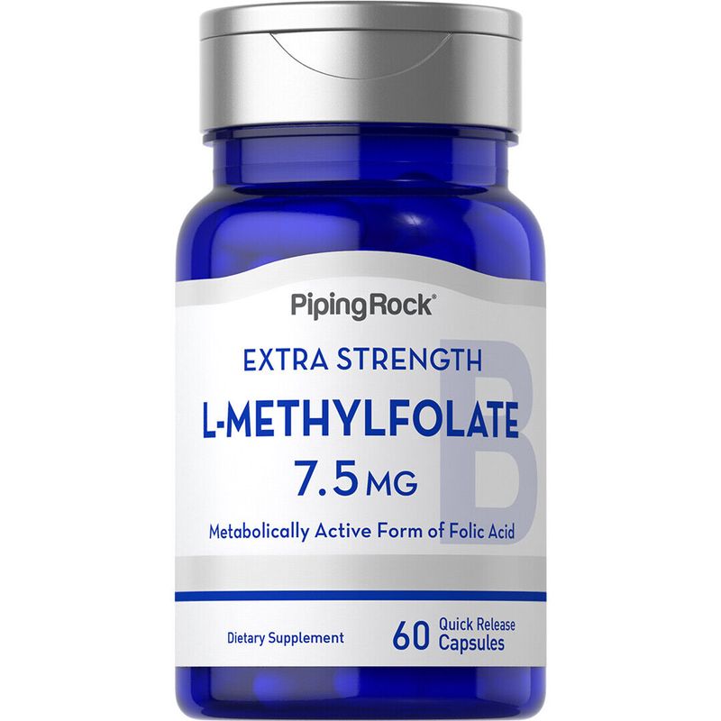 L Methylfolate 7.5 mg | 60 Capsules | Extra Strength | Non-GMO | by ...