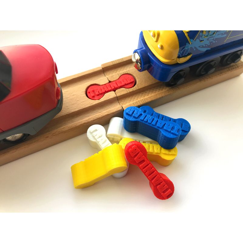 TrainLab.com DogBone Wooden Train Track Connectors, Adapters Compatible ...