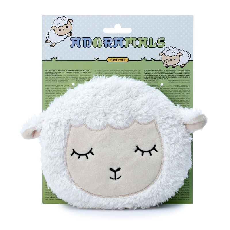 Puckator Adoramals Farm Sleepy Sheep Round Microwavable Plush Wheat ...