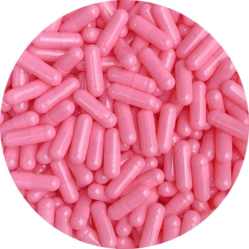 Pure Capsules® Size 0 Pink Empty Capsule -Size 0 Empty Gelatin Capsules ...