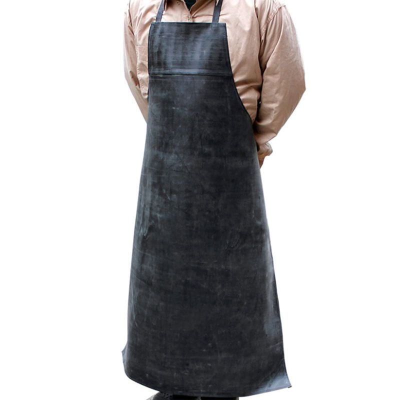 TEUOPIOE Waterproof Natural Rubber Apron 42" Chemical Work Apron Acid ...