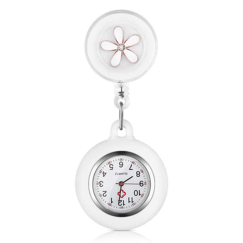 Hemobllo Nurse Watch - Nurse Lapel Watch Clip On Watch Retractable ...