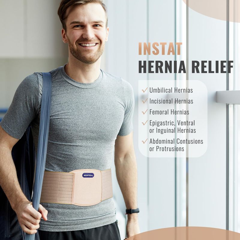 HEERTEEAJ Umbilical Hernia Belt | Abdominal Hernia Belt for Men & Women ...