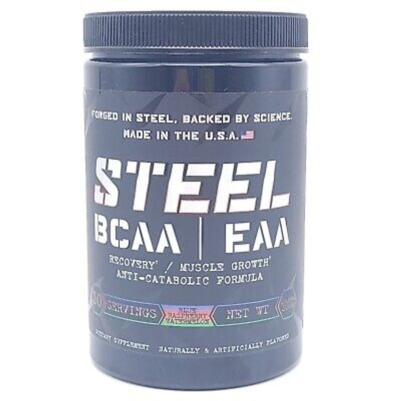 Steel Supplements BCAA EAA Recovery & Muscle Growth Blue Raspberry ...