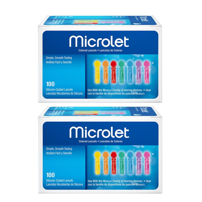 Microlet Colored Lancets, 100 Count (2 Pack) - Online Marketplace ...