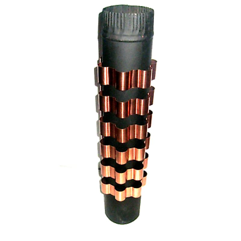 Copper Stovepipe Heat Exchanger, Radiator 4" dia Stove Pipe heat ...