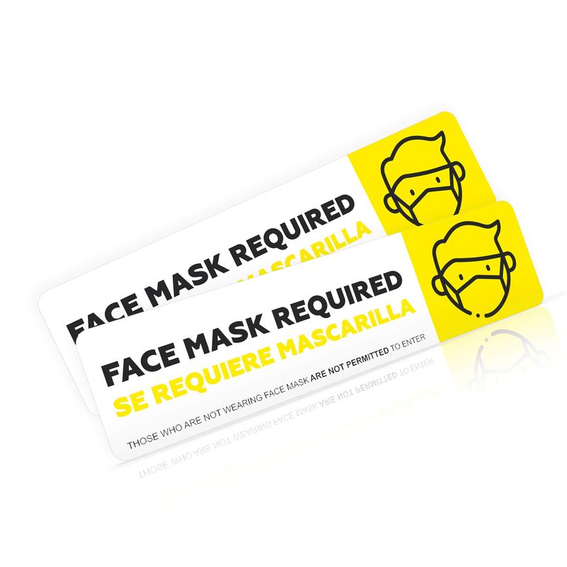 Face Mask Required Sign Decal Sticker for Rideshare Drivers | Safety ...