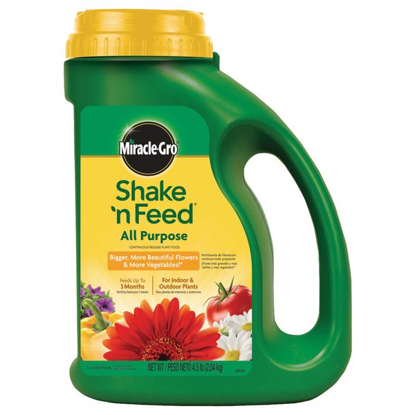 Miracle-Gro Shake 'n Feed Continuous Release All Purpose Plant Food, 4. ...