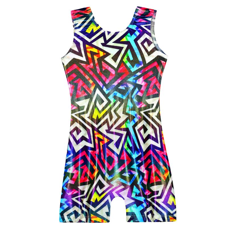 Domusgo Gymnastics Leotards for Girls Sparkly One Piece Sleeveless ...