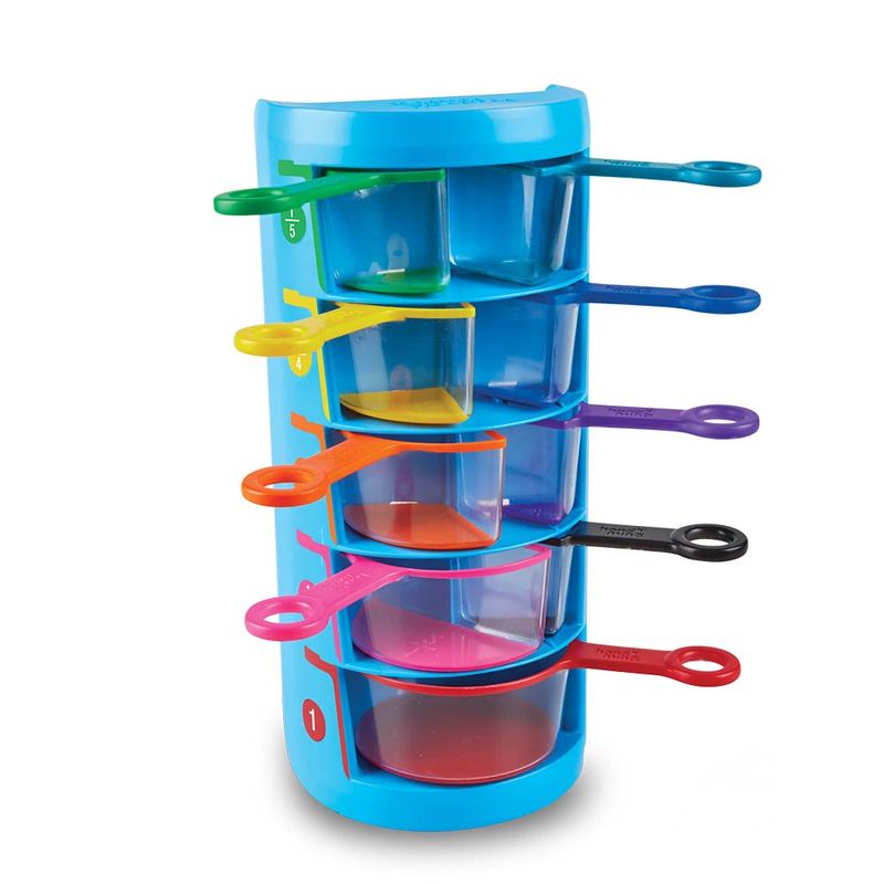Learning Resources Rainbow Fraction Measuring Cups Set of 9 Fractions ...