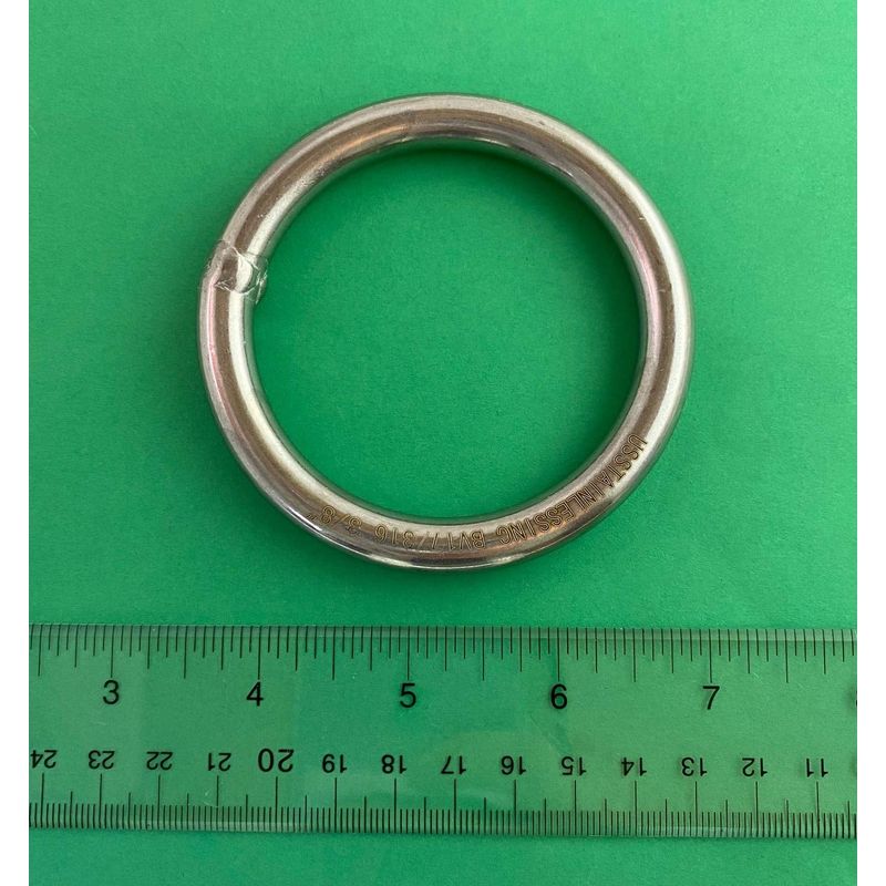 US STAINLESS Stainless Steel 316 Round Ring Welded 3/8" x 2 1/2" (10mm ...