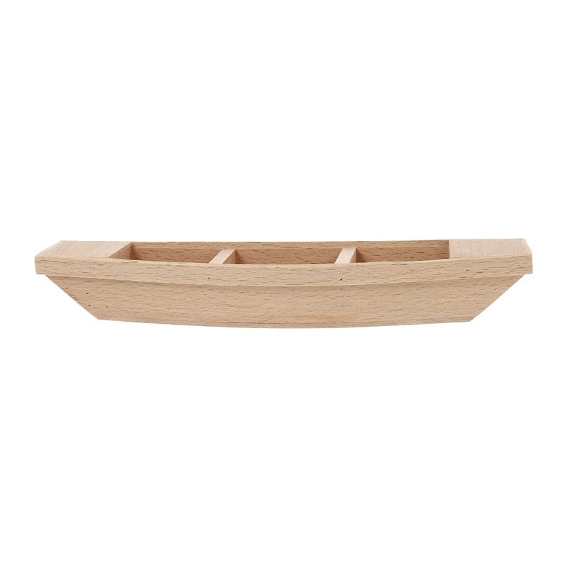 Toy Boat Wooden Boat Unfinished Wood Boat Canoe Craft Toy Boat Model ...