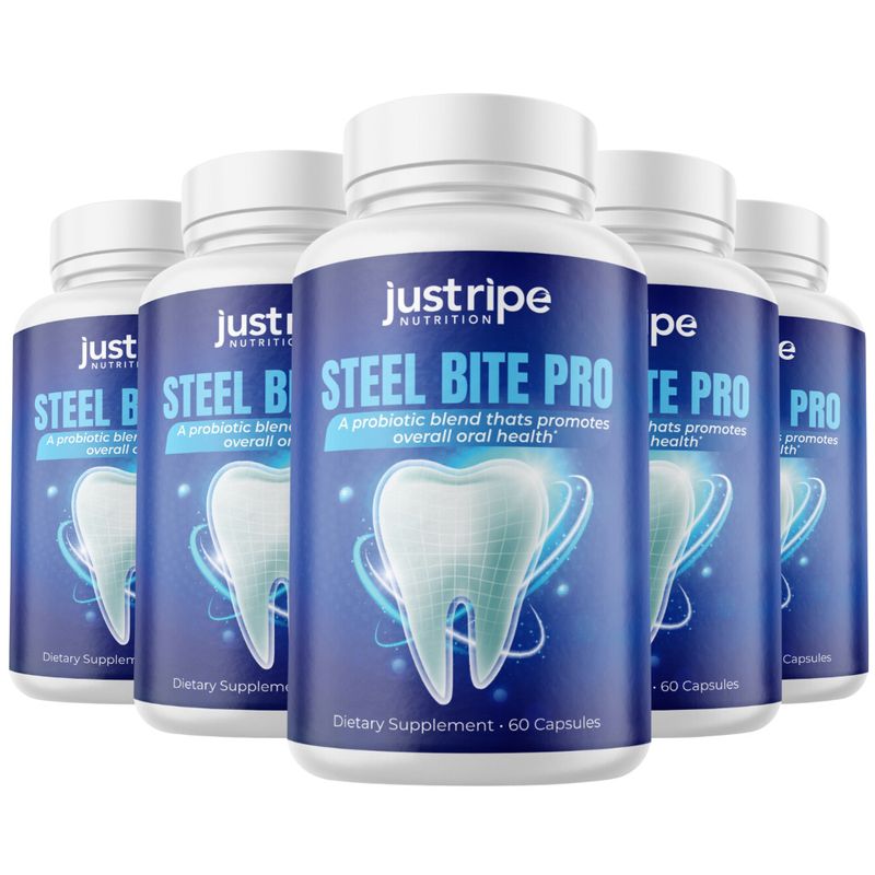 5 Pack Steel Bite Pro for Teeth and Gum Repair Advanced Formula Dental ...