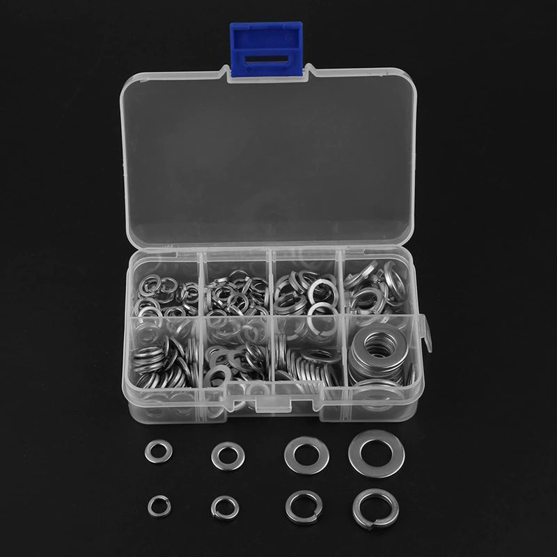 Flat Washers FS010113 Spring Washers M5 M6 M8 M10 Set of 200 Stainless ...