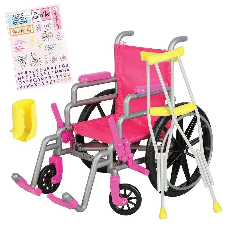 My Girl 18 INCH Doll Wheelchair and Crutches playset, fit for Most 18 ...