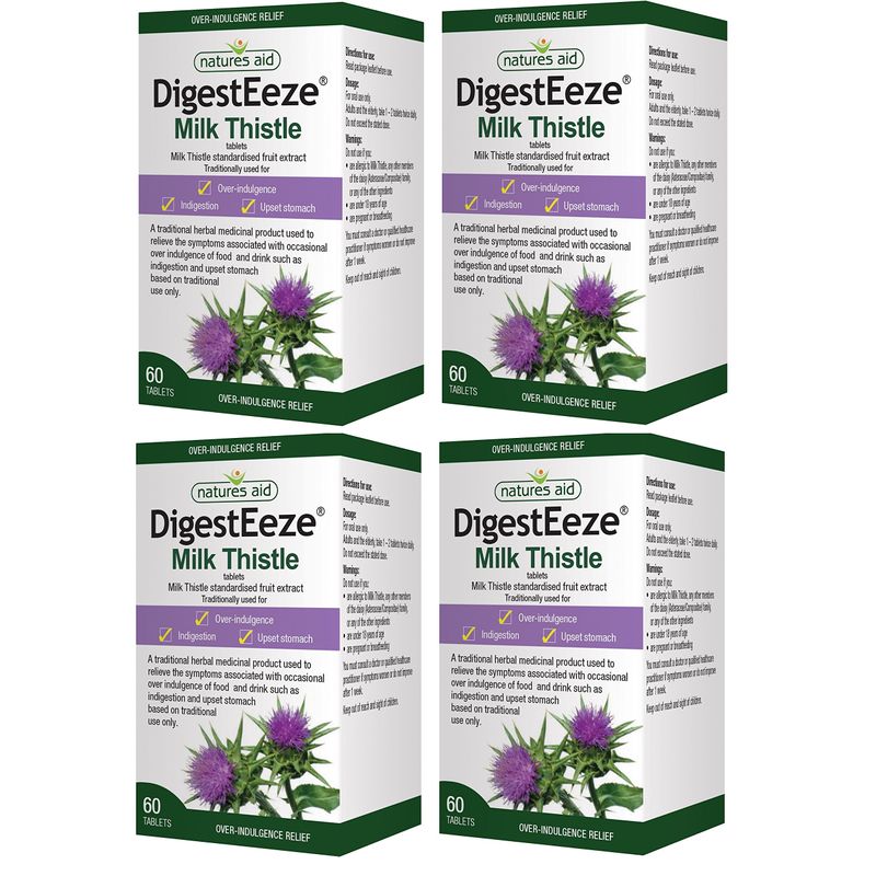 Natures Aid DigestEeze Milk Thistle, 60 Tablets (Relief of Over ...