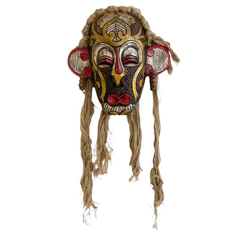 OMA African Mask Wall Hanging Decor Tribal Fortune Lucky Wall Mask ...