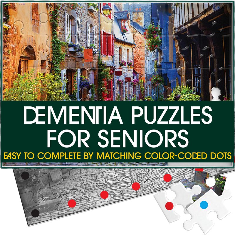 Keeping Busy Dementia Puzzles for Seniors - Town 35 Piece Puzzle for ...