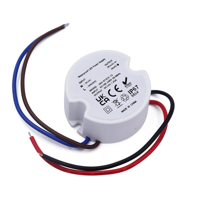 Noobibaba LED Transformer 12 V Mini Power Supply Waterproof IP67, 230 V ...