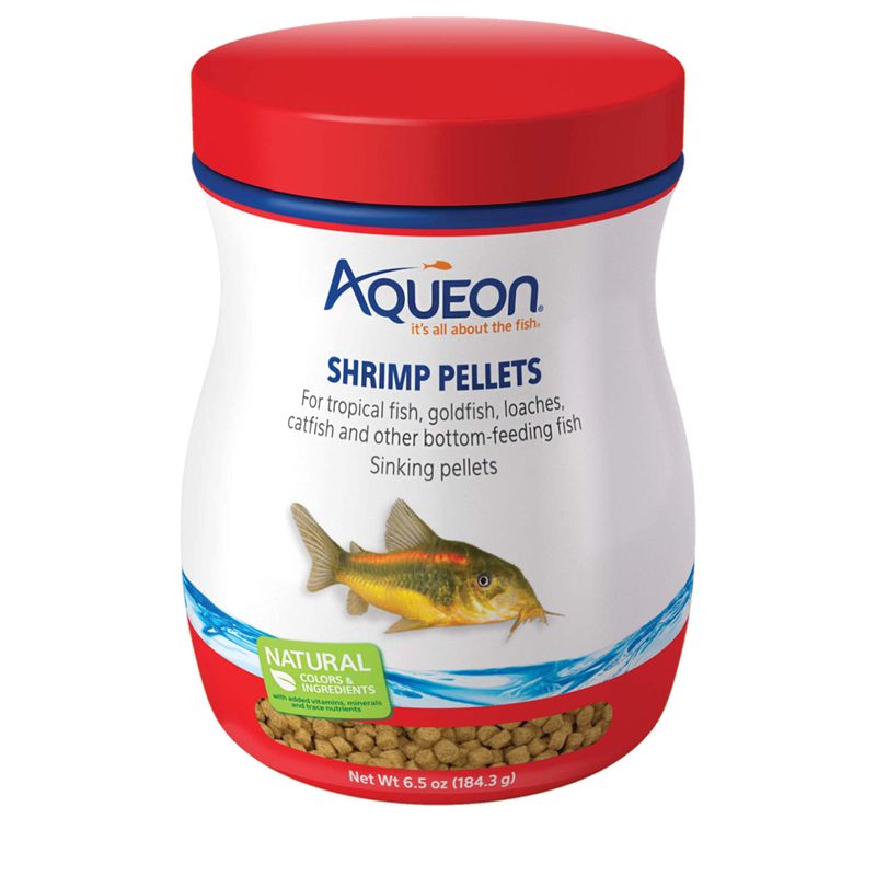Aqueon Shrimp Pellets Sinking Food for Tropical Fish, Goldfish, Loaches ...