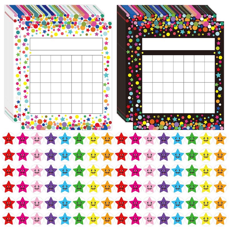 Pack of 66 Incentive Chart with 2080 Reward Star Stickers for Kids ...
