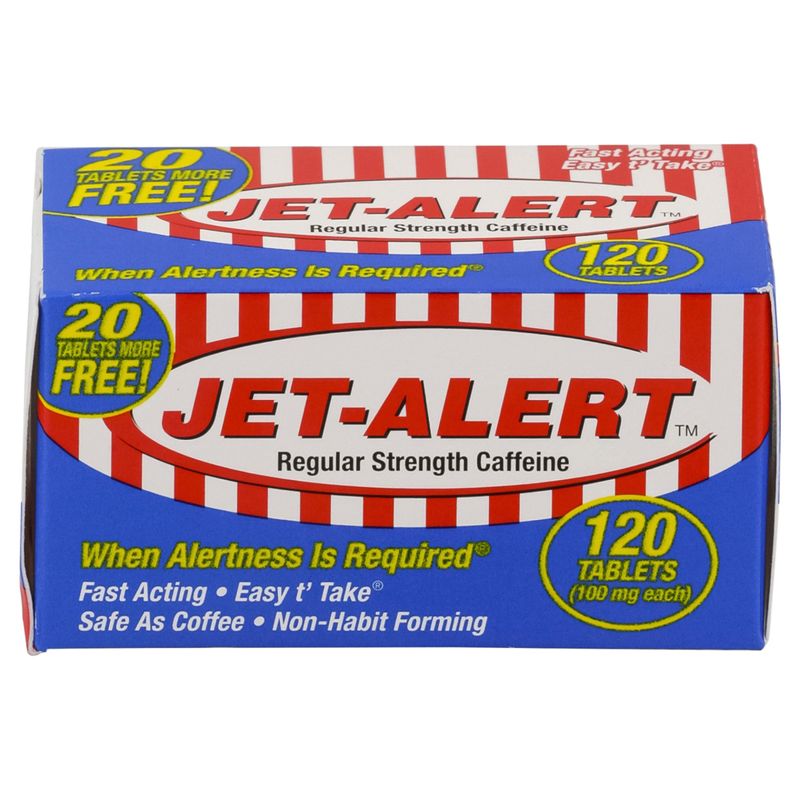 Jet-alert 100 Mg Each Caffeine Tab 120 Count Value Packs (8) - EveryMarket