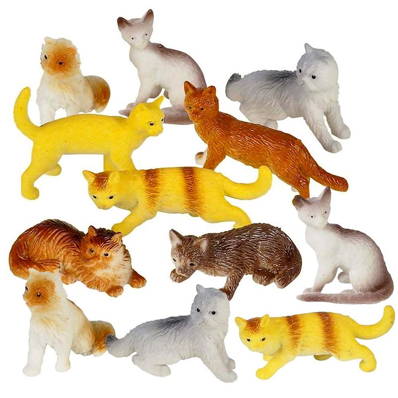 ArtCreativity Mini Cat Figurines Set for Kids - Pack of 12 - Assorted 2 ...