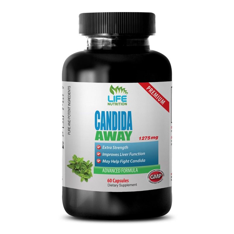 Candida Away 1275mg- Fight Candida Yeast Ultimate Vaginal Flora Cleanse ...