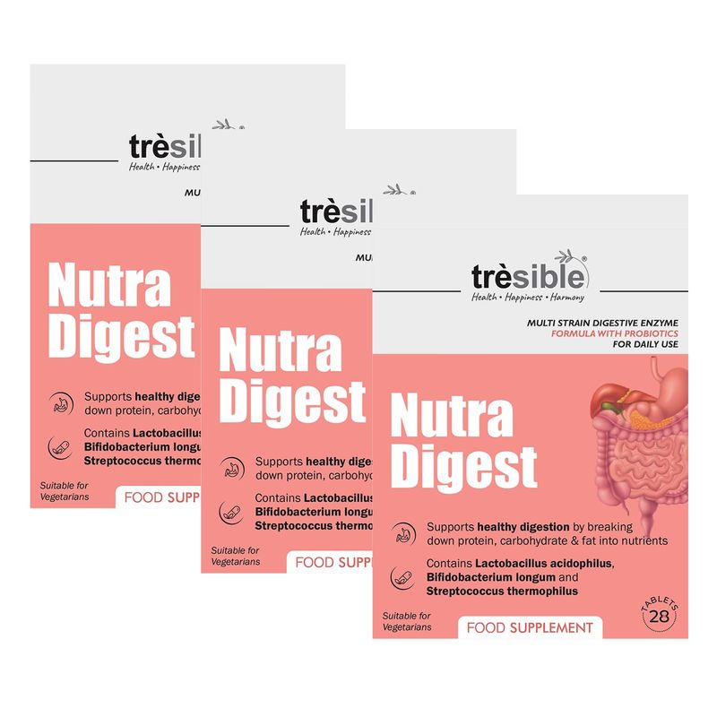 Trèsible Digestive Probiotic Supplement | Nutra Digest 84 Tablets ...