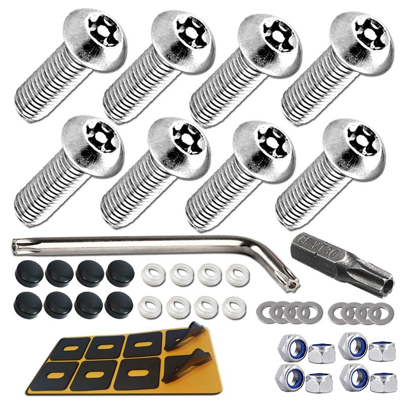 FBJTDQ License Plate Screws Anti Theft- Tamper Proof Security Car Tag ...