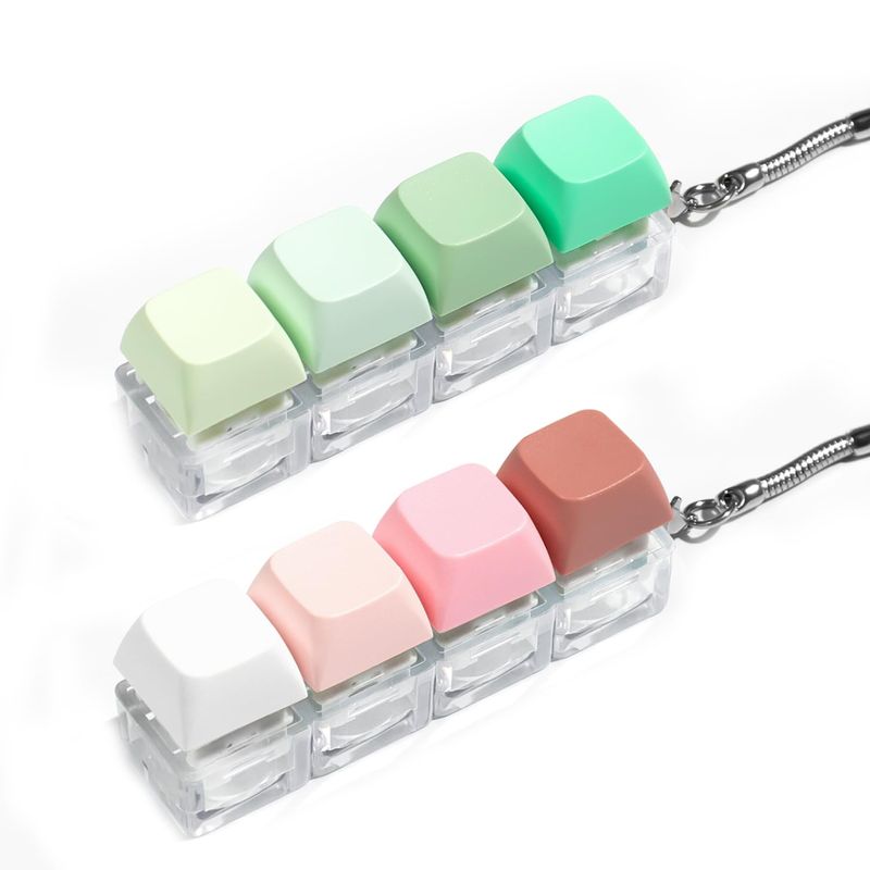 Keyboard Fidget Toy - 2Pcs Fidget Keyboard Keychain Keyboard Clicker ...