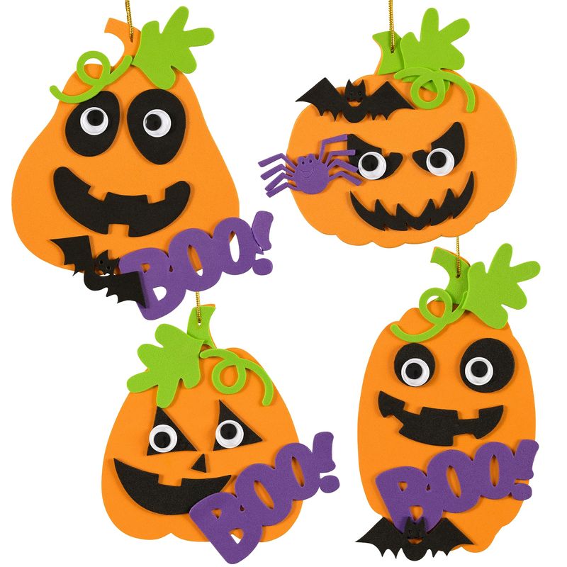 Ready 2 Learn Create Your Own Pumpkins - Set of 4 - DIY Halloween Craft ...