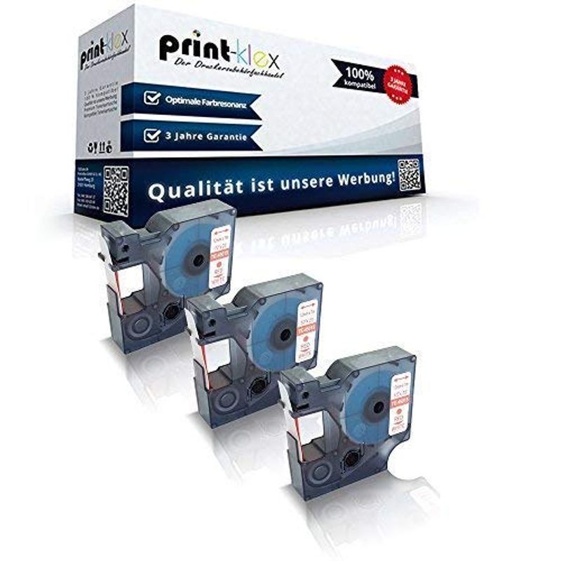 3x Print-Klex Schriftbänder kompatibel für Dymo D1 45015 Labelmanager ...