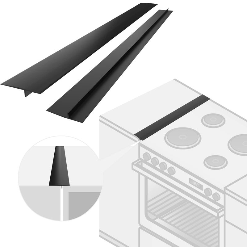 ddLUCK 2 Pack Silicone Stove Hob Counter Gap Cover, 63cm/25" Cooker Gap ...
