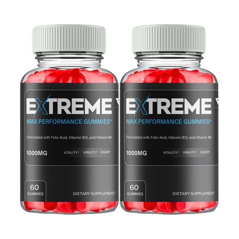 2-Pack Extreme Max Performance Gummies, Extreme Gummies for Men - 120 Gummies - EveryMarket