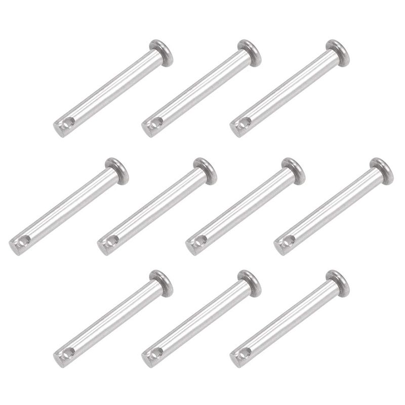 uxcell Flat Head 304 Stainless Steel Single Clevis Pin Link Hinge Pin ...