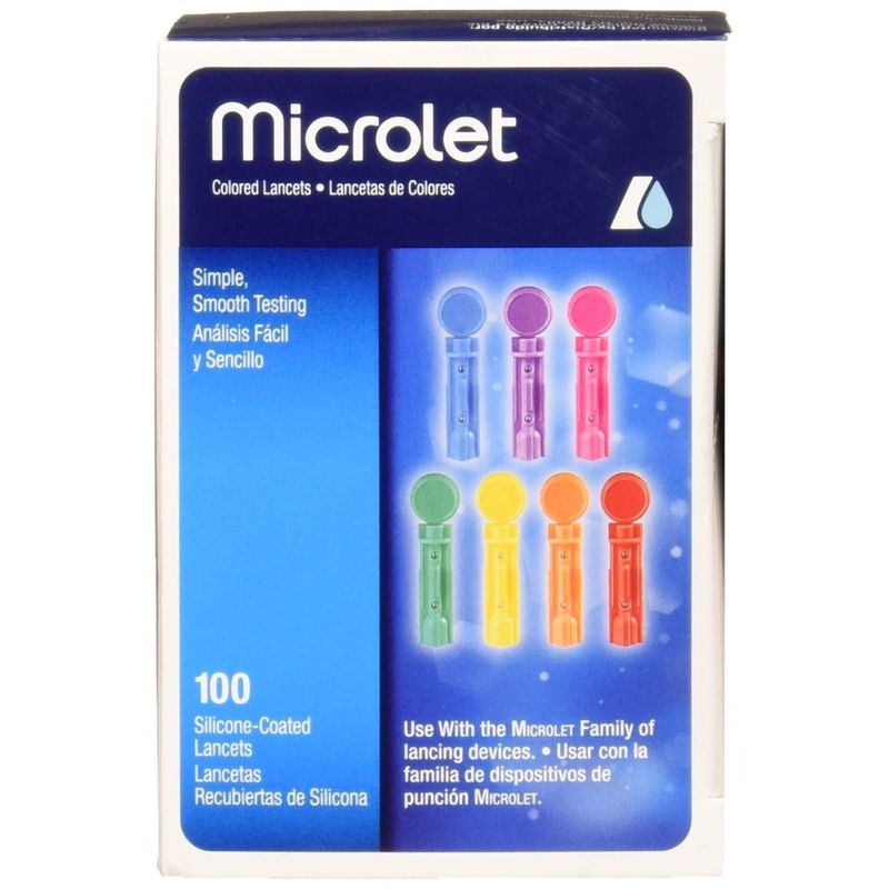 Bayer Microlet Colored Lancets 100 Count,Pack of 3 - Online Marketplace ...