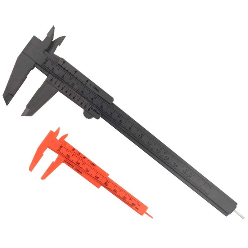 PRECISE 3" & 6" Plastic Vernier Caliper 2 Piece Set | Lightweight & Durable | Precision 0.05mm ...
