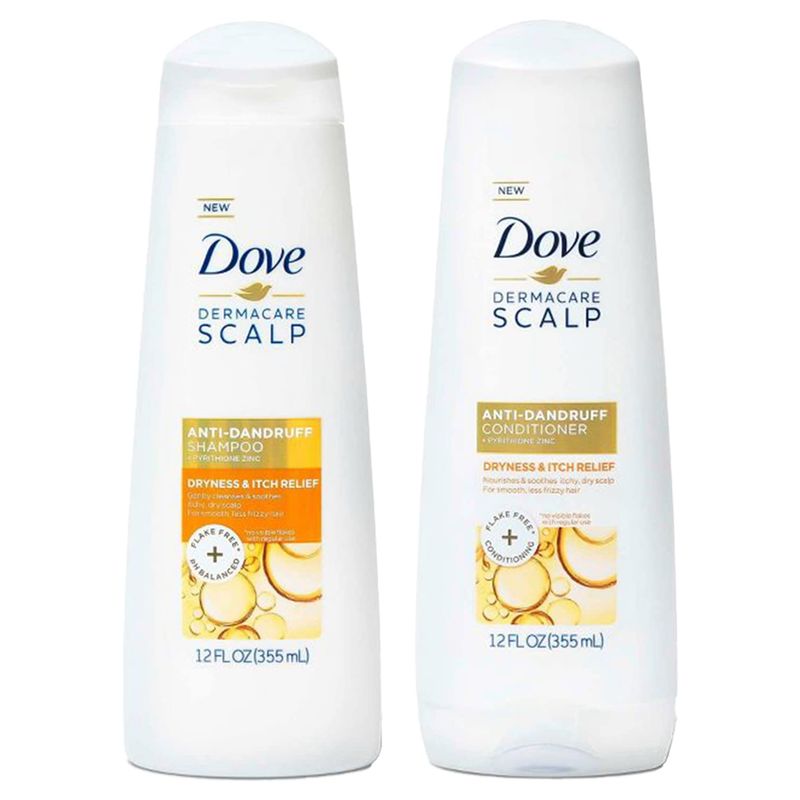 Dove Shampoo and Conditioner Set - DermaCare Scalp Dryness & Itch ...