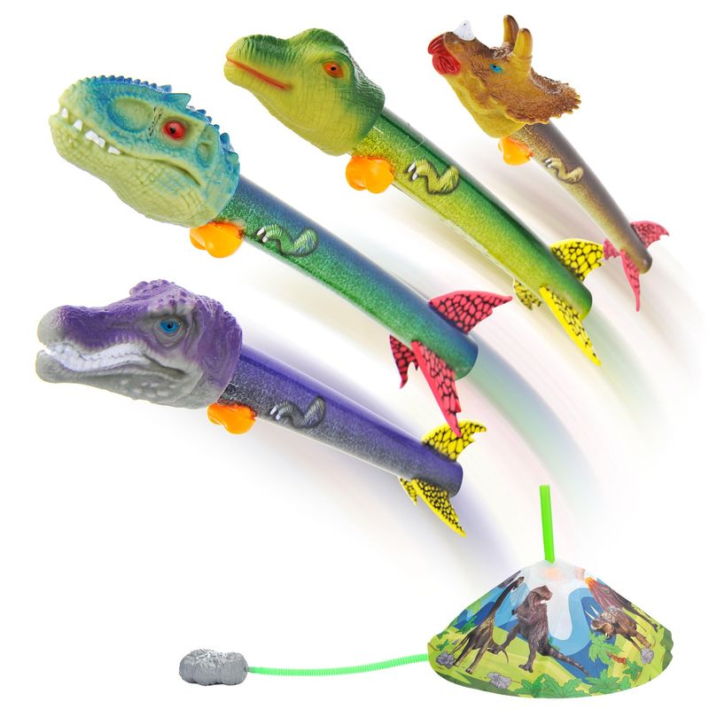 PowerTRC Dinosaur Toy Rocket Launcher for Kids Age 3, Stomp Rockets for ...