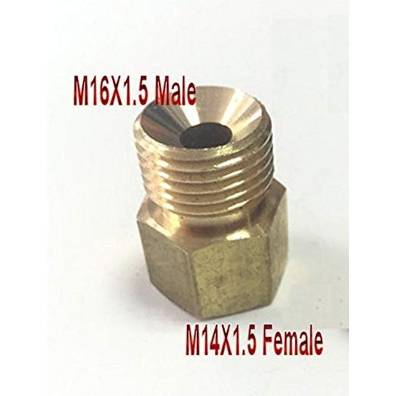 Fitting Reducer Metric M16 M16X1.5 Male Inverted Flare to M14 M14X1.5 ...