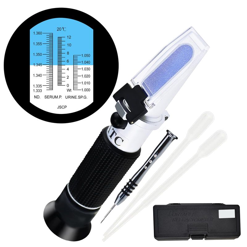 3 in 1 Scale Clinical Refractometer with 10~30°C ATC, Serum Protein 0 ...