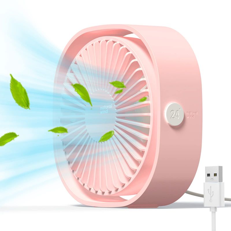 Simpeak USB Fan, Mini USB Table Fan, Small Fan Quiet, 3 Speed 360 ...
