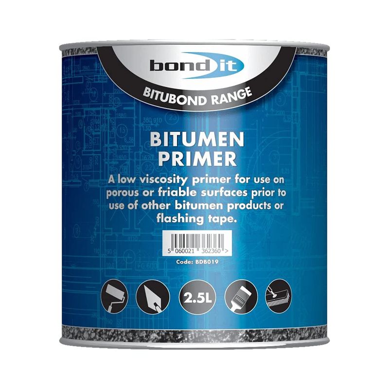 Bond-It Bitubond BDB034 Bitumen Primer (1 Ltr) - Seals, Waterproofs and ...