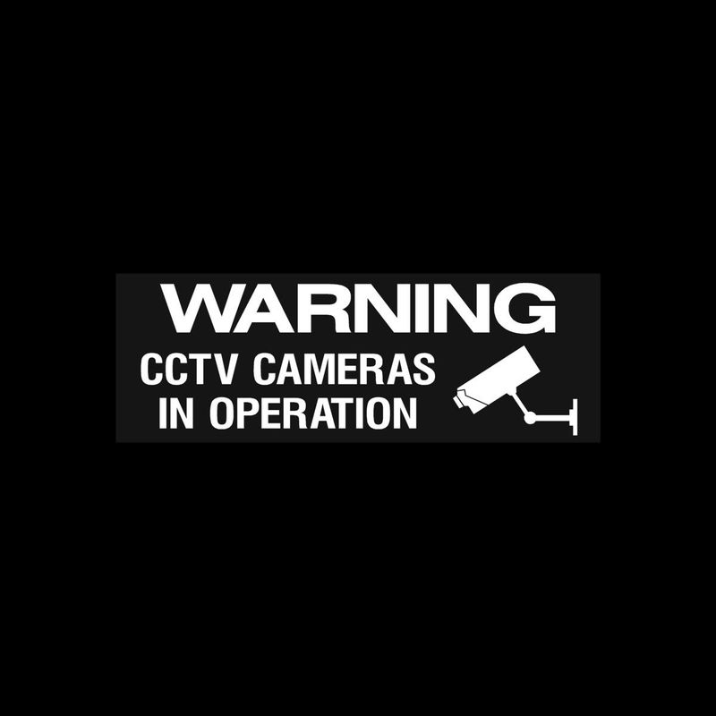 USSP&S 10x Warning CCTV Cameras in Operation - 100x35mm Window Sticker ...
