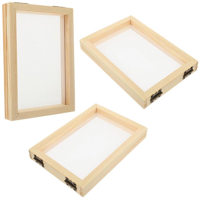TOYANDONA 3Pcs Wooden Paper Making Screen, Paper Making Mould and ...