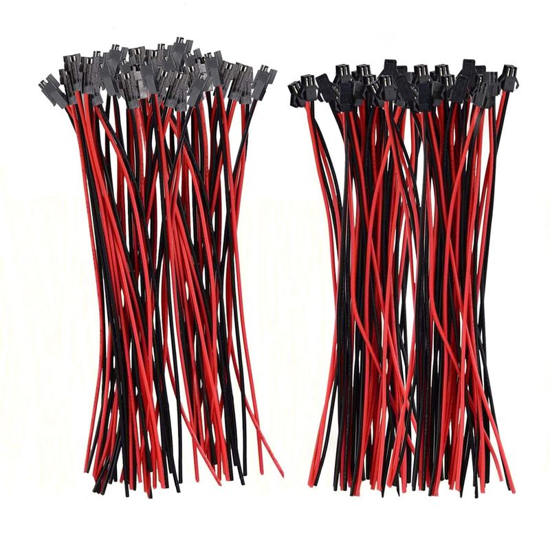 YFFSFDC 20 Pairs JST 2.54mm SM 2P SM Connector Cord Connector Jump Wire ...