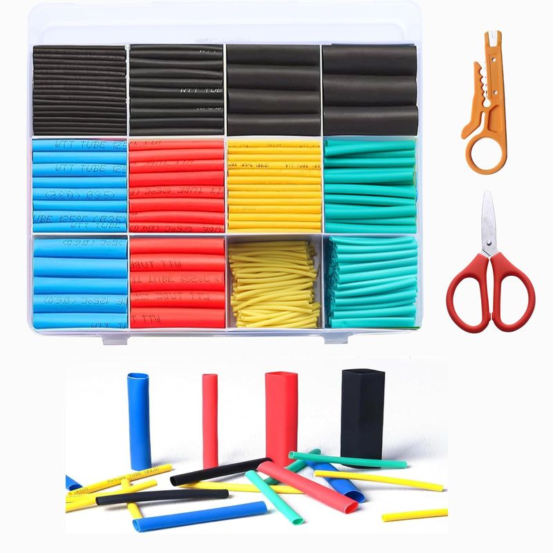 SNZ Heat Shrink Tube Set, Heat Shrink Tubing Waterproof, 5 Colours and ...
