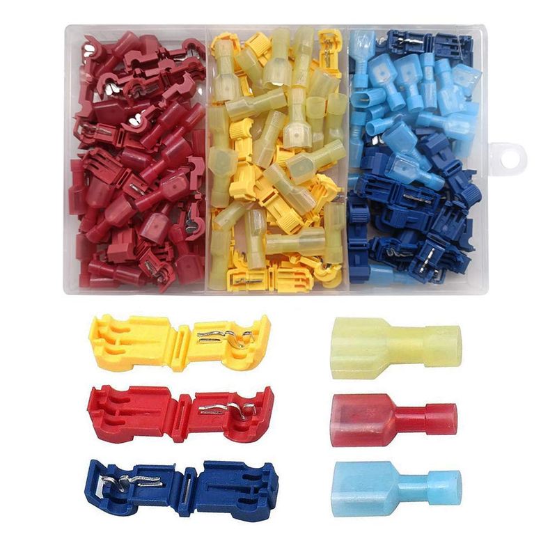 YIXISI 120 Pieces (60 Pairs) T Branch Connectors Quick Connector Kit, T ...